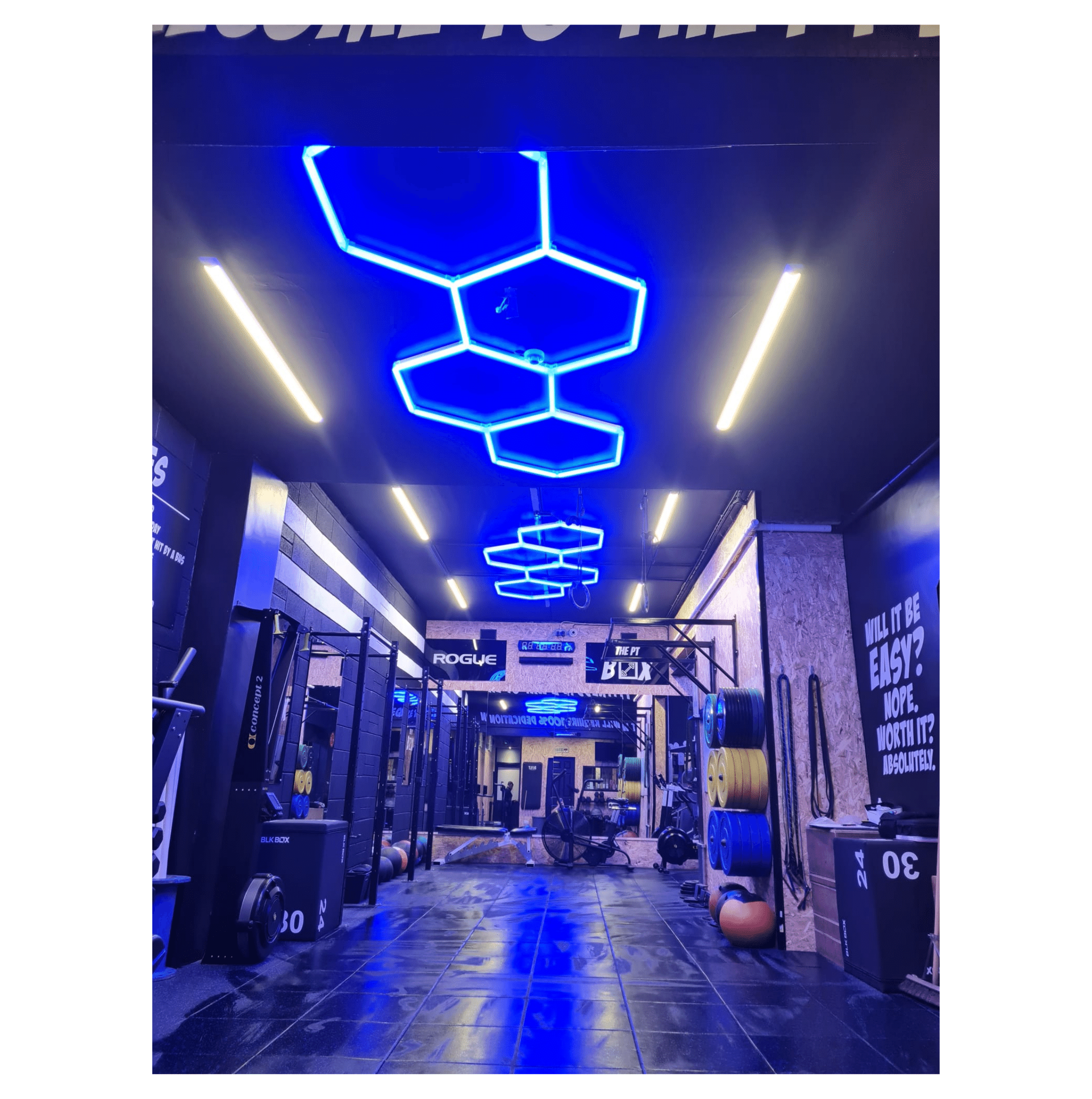 Modular Hex LED Gym Lighting - Fitness Equipment Ireland | Best for ... Modular Hex LED Gym Lighting - Fitness Equipment Ireland | Best for ...