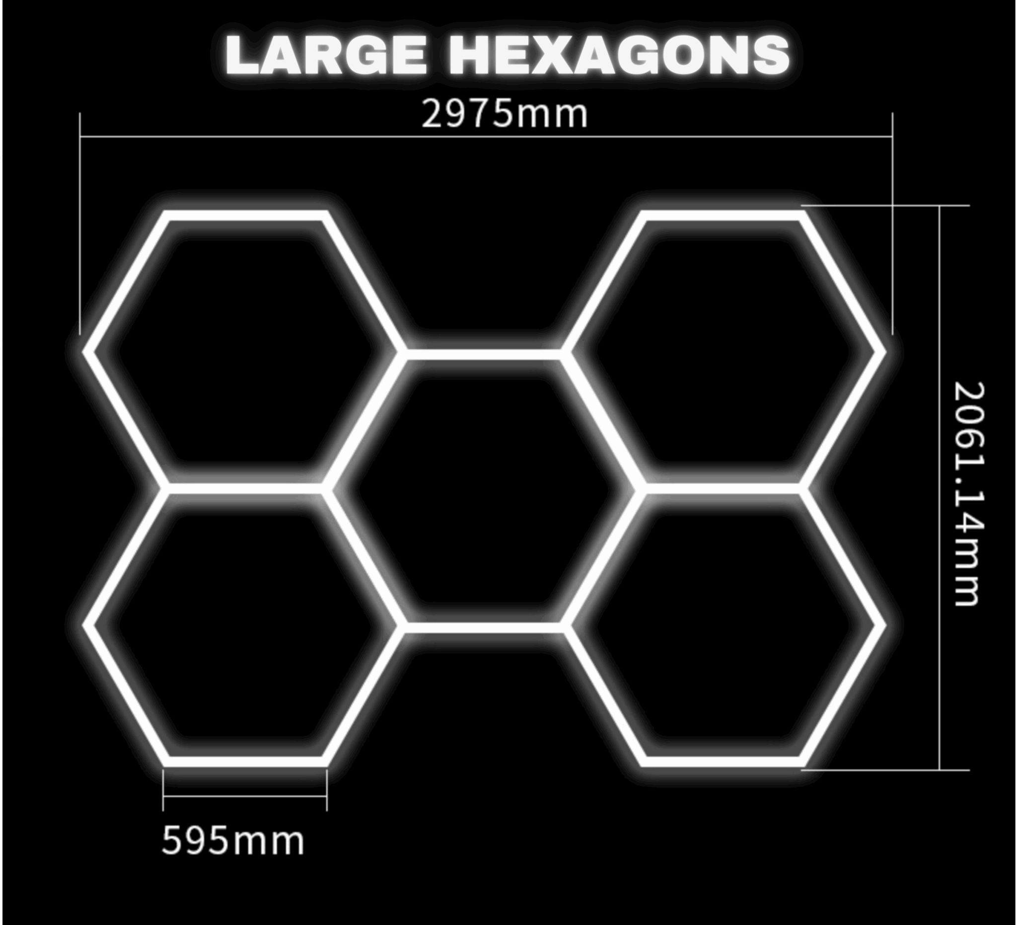 Modular Hex LED Gym Lighting - Fitness Equipment Ireland